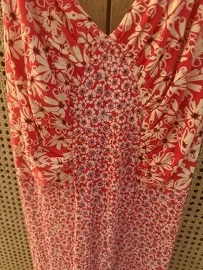 Free People | Dresses | Free People Red Floral Maxi Dress With Mixed ...